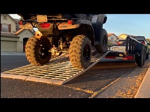 HOW TO LOAD ATV IN TRAILER SIDEWAYS, Honda Foreman, Honda Rancher solid axles