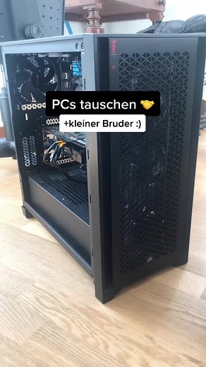 So sieht mein neuer PC aus🤭💜 #pc #fyp #led #gehäuse #rgb #tech_nic