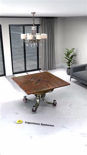 Watch It Transform From Round to Square | Convertible Table Design