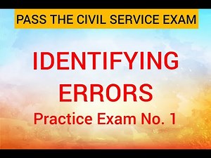 Civil Service Exam Reviewer - Identifying Errors (Practice Exam No. 1)