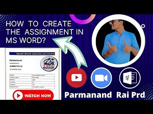 How to create the assignment in MS Word | MS Word Mein assignment kesy banain?| @Parmanand Rai Prd