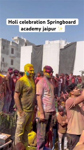 holi celebration sba ✨ Springboard academy jaipur-#springboard #holi #viral #rajveersir
