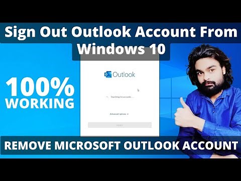 How To Sign Out Outlook Account From Windows 10 | Remove Microsoft Outlook Account From Windows 10