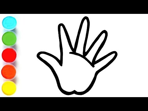 Hand Rainbow Colors Drawing, Painting, Coloring for Kids & Toddlers | How to Draw, Paint