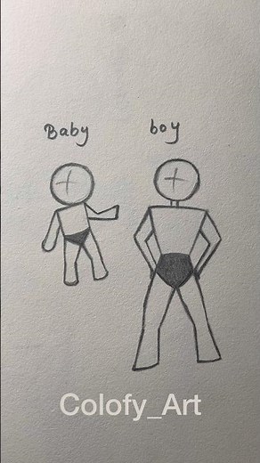How to draw a Male stickman body tutorial ✨#drawing #art #howtodraw #tutorial #body