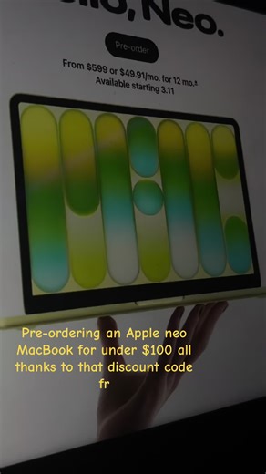 Pre-order the Apple Neo MacBook with Discount Code