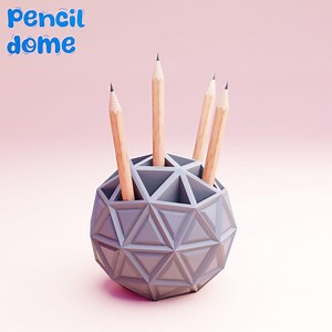 3D Printed Geodesic Dome Pencil Holder: Office & Desk Organizer (3D Printer File) - Etsy