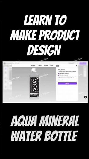 Aqua Mineral Water Bottle Product Design | Graphic Designer