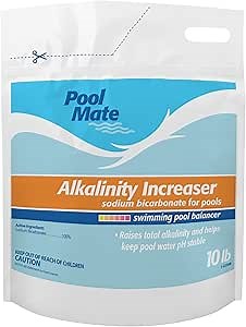Pool Mate 10-Pounds Premium Alkalinity Increaser for Swimming Pools, 100% Sodium Bicarbonate