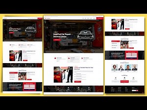 *Complete Responsive Car Repair Website Template Design - Free Website Code