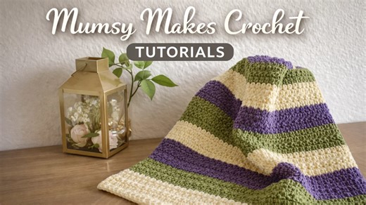 This crochet blanket uses just one easy row
