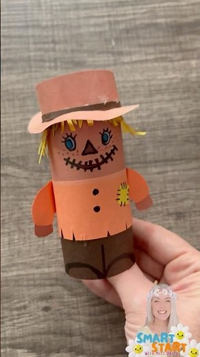 Toilet Roll Scarecrow Cute Fall Craft for Kids