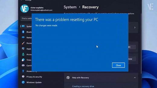 How To Fix There was a problem resetting your PC No changes were made Error in Windows 11 / 10