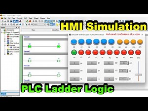 HMI Simulation of IO Simulator using PLC Ladder Logic