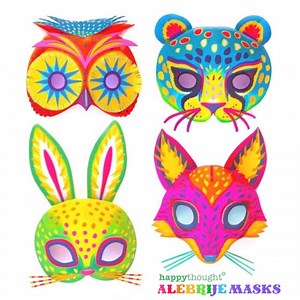 4 Printable Alebrije Animal Masks: DIY Craft Templates (PDF) - Etsy