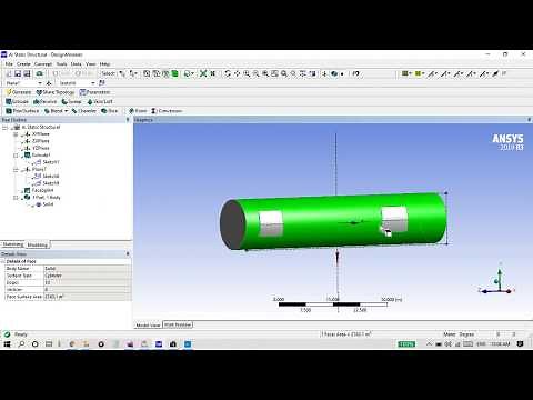 How to apply force on particular area in ansys workbench. #splitface