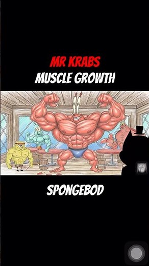 Mr Krabs muscle growth in SpongeBob #mrkrab #spangebob #musclegrowth