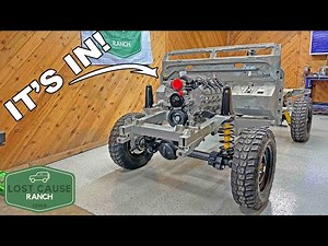 The Engine Is In! | LS3 Land Rover Defender From The Ground Up