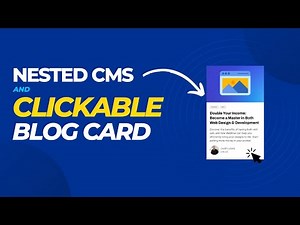 Webflow CMS: How to Nest a Multi Reference Collection List in Webflow on a clickable blog card