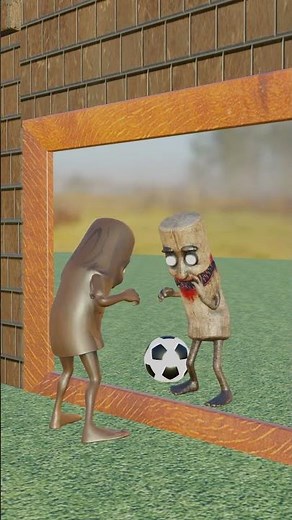 Tung Tung Sahur and Tung Tung Zombie through the mirror #tungtungtungsahurt #roblox #funny