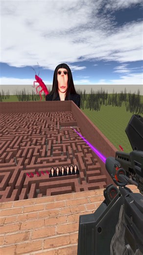 Destroying Ungalia And Cockroach Super in Big Maze Nextbot Gmod