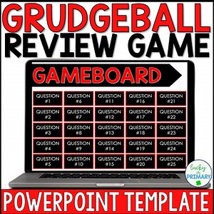 Grudgeball Review Game Template | Editable Powerpoint | Test Prep Activity