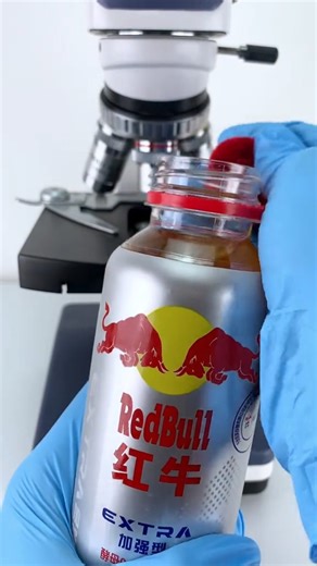 22K views · 265 reactions | Red Bull look cool at 400x magnification! #microscope | Mir Glazami Microscopa | Facebook