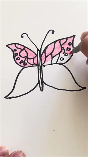 how to draw a butterfly from letter Y🦋❤️ #art #drawing4kids #shortsfeed