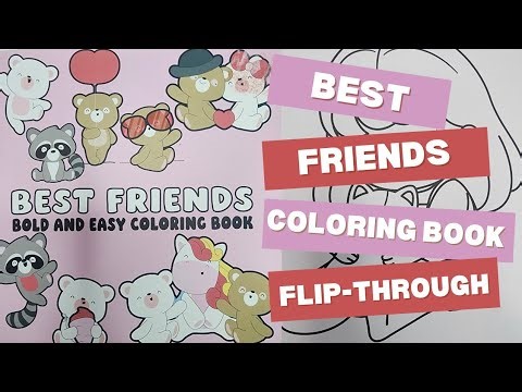 Coloring Book Flip Through 💕 | Best Friends Bold & Easy Coloring Book