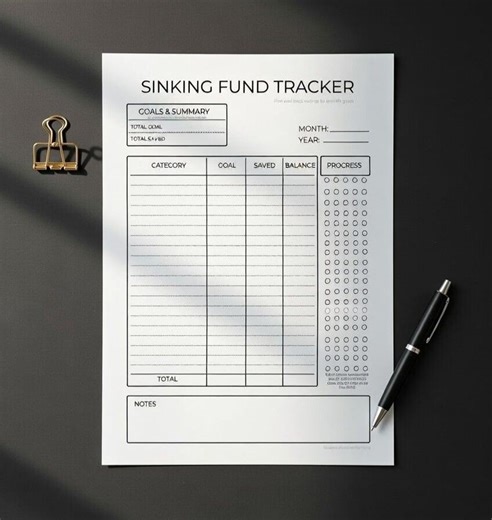 Sinking Fund Tracker Printable, Savings Goal Planner (A4 PDF Instant Download) - Etsy