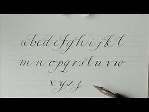 how to write in calligraphy - alphabet for beginners