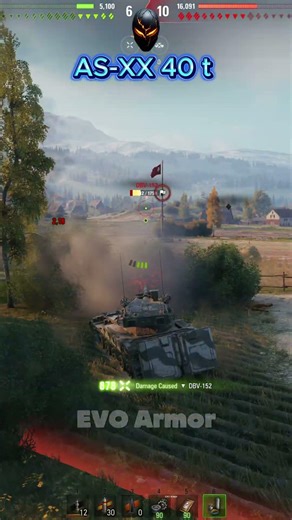 AS-XX 40 t Hides and Kills the Enemy! World of Tanks #wot #shorts