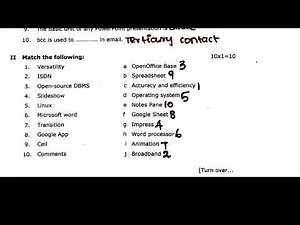 COA Exam 2022 Answer Key | Computer On Office Automation