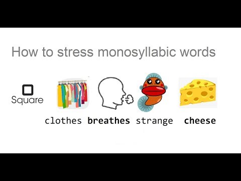 Introduction to word stress and the stress of monosyllabic (one-syllable) words (r1-6)