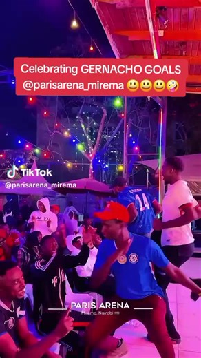 Celebrating Garnacho's Goals at Paris Arena