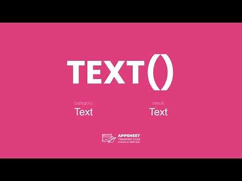 AppSheet TEXT() Expression