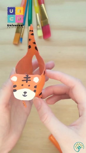 Cómo hacer un tigre con material reciclado - Manualidades fáciles