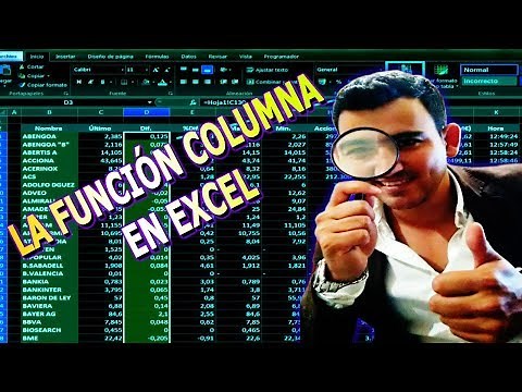 😱🧐Como OBTENER el NÚMERO o POSICIÓN de la COLUMNA de una CELDA con la función COLUMNA en Excel