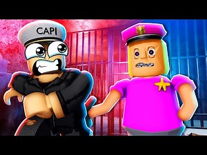 Escaping POLICE GIRL PRISON in ROBLOX