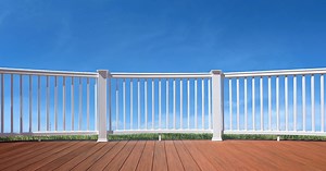 The more things change, the more impressive it is when things stay the same. http://bit.ly/3a79SlR #50YearWarranty #BetterTechBetterDeck #GoAgainstTheGrain TimberTech AZEK Decking - Vintage Collection - #Mahogany Classic Composite Series Railing - Premier Rail - #White | TimberTech