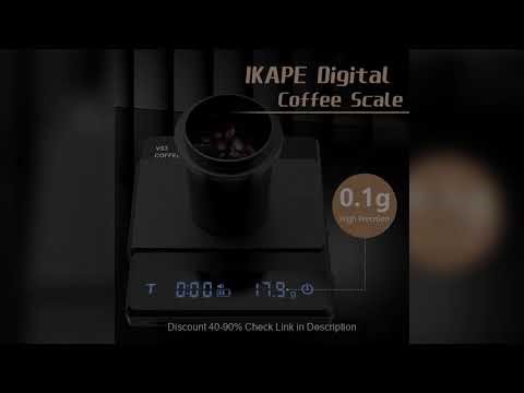 IKAPE V1 Coffee Electronic Scale with Timer, 0.1g High Precision Coffee Scale, Drip Espresso Scale w