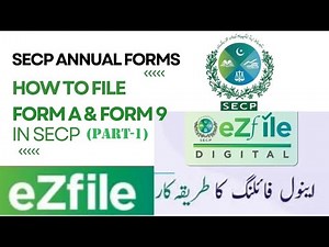 How to File Form A in SECP eZfile (Part-1) I SECP Annual Returns I How to file SECP Annual Returns