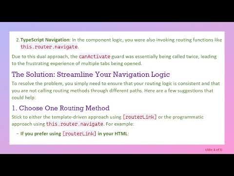 How to Prevent canActivate Function from Executing Twice in Angular Routing