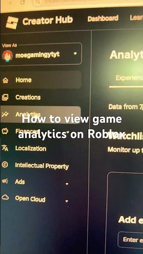 How to view game analytics on Roblox