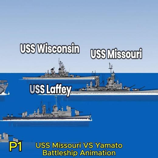 USS Missouri vs Yamato: Epic Battleship Animation