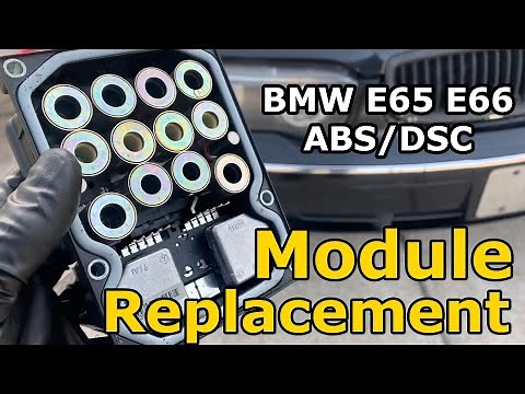 BMW 7 Series E65 E66 760Li 750Li 745Li ABS/DSC Module Control Unit Replacement