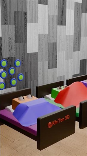 Suspicious thing in the room little monster 🫣😲😂 #alinton3d