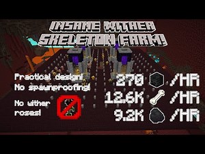 INSANE Wither Skeleton Farm! 270+ Skulls/hr! Minecraft Java 1.19.3+ | Showcase