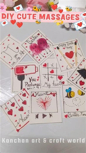 💌 DIY Cute Messages | Aesthetic & Simple Message Ideas 💕#diy #art #shorts