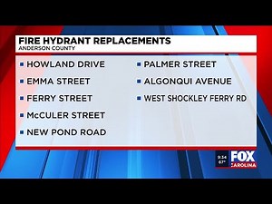 Officials: Upstate areas to be without water during fire hydrant replacement